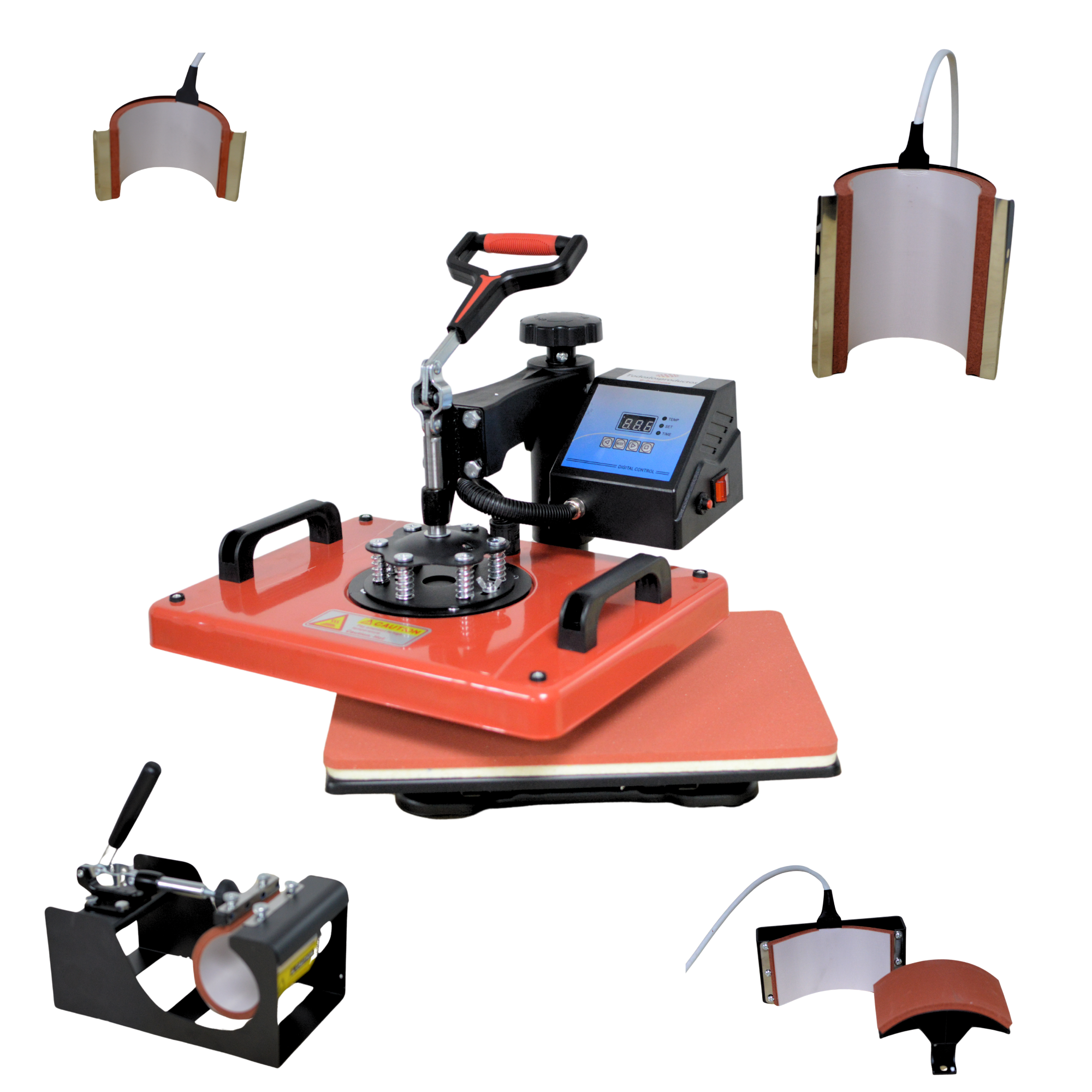 Combo 5 en 1 Plancha plana 29x38cm Modelo Red TLP ...